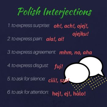 EJ!, AHA!, NO!, CIIII! FUJ! - POLISH INTERJECTIONS